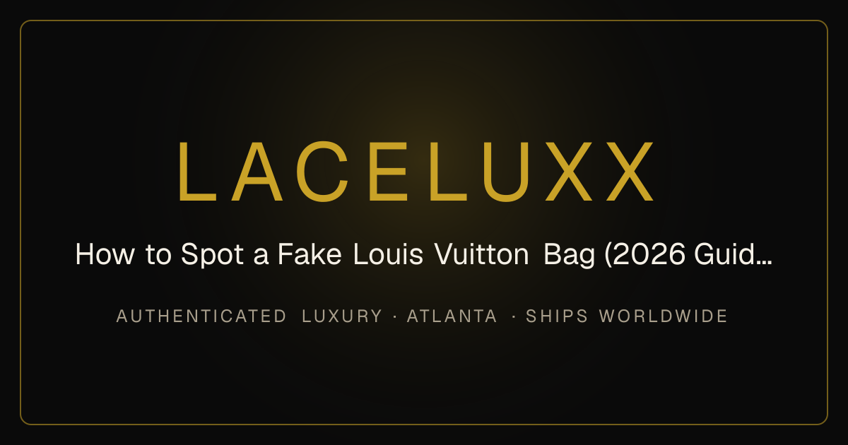 How to Spot a Fake Louis Vuitton Bag (2026 Guide) | LaceLuxx | LaceLuxx